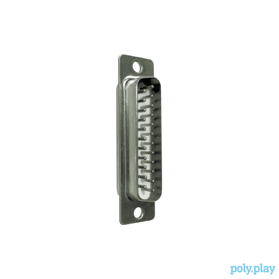 23-pin D-Sub Connector Male (White/Silver)